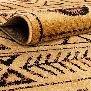 Rugs.com Pioneer Collection Rug – 4 Ft Round Cedar Medium-Pile Rug Perfect for Kitchens, Dining Rooms