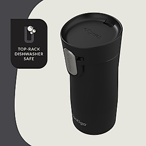 Contigo AUTOSEAL West Loop Vacuum-Insulated Stainless Steel Travel Mug with Easy-Clean Lid, 12oz, Matte Black