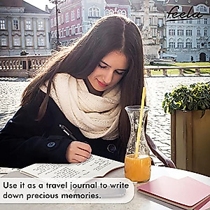 feela 36 Pack Soft Cover Journal Bulk, Lined Blank Travel Journal for Women Men Writing, Notebooks College Ruled for Work, Note Taking Notebook School Business Supplies, 8.2” x 5.5”, A5, Pink