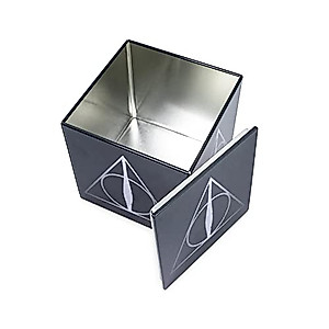 Ukonic Harry Potter Deathly Hallows Tin Storage Box Cube Organizer with Lid | 4 Inches