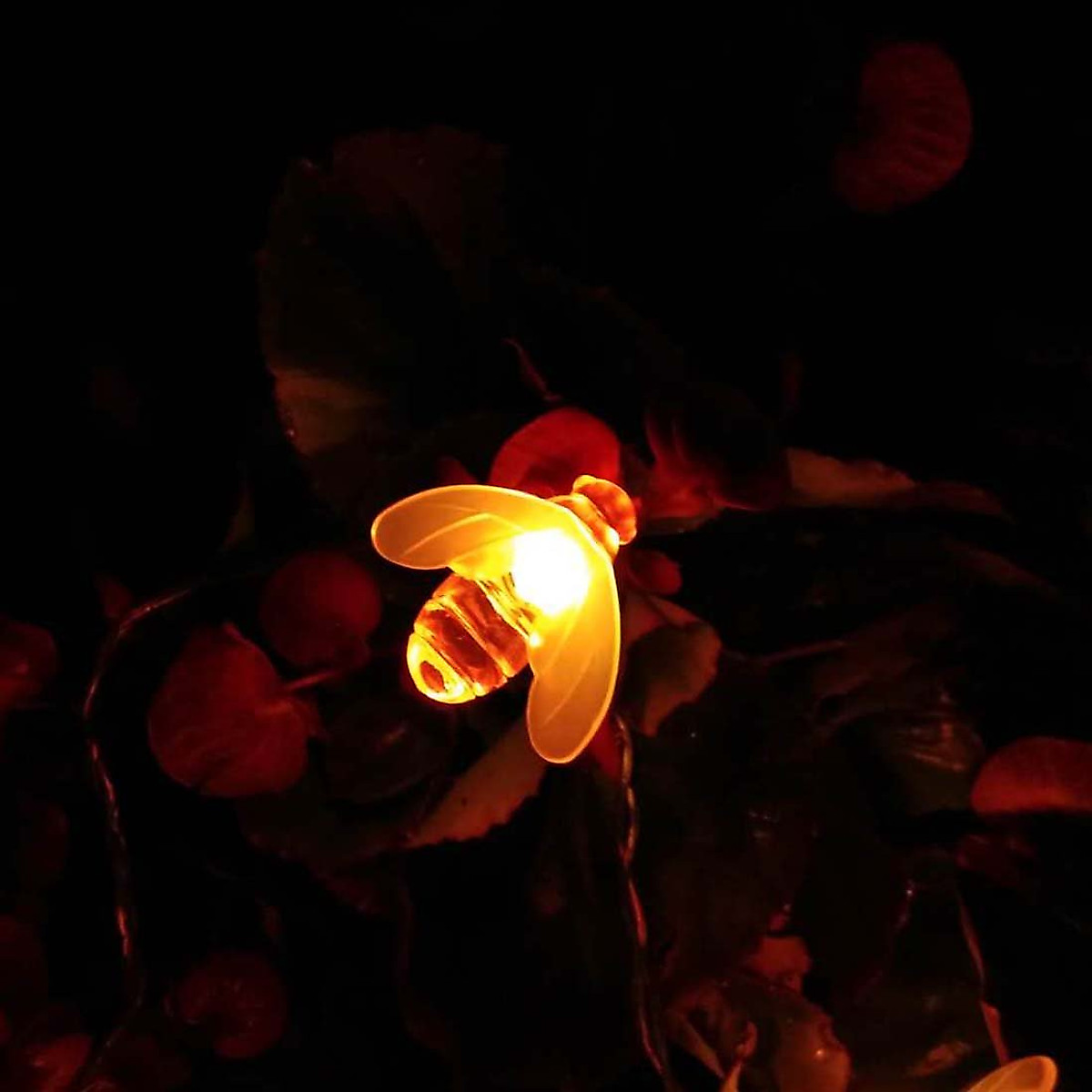 Amants01 Solar Honeybee String Lights, 50 LEDs Solar Powered Bee String Lights Outdoor Honeybee Fairy String Lights for Home,Gardens,Park,Patios Decoration.