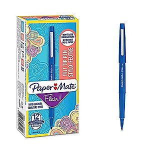 Paper Mate Flair Original Fibre Tip Pen Medium 1.0mm Pack of 12