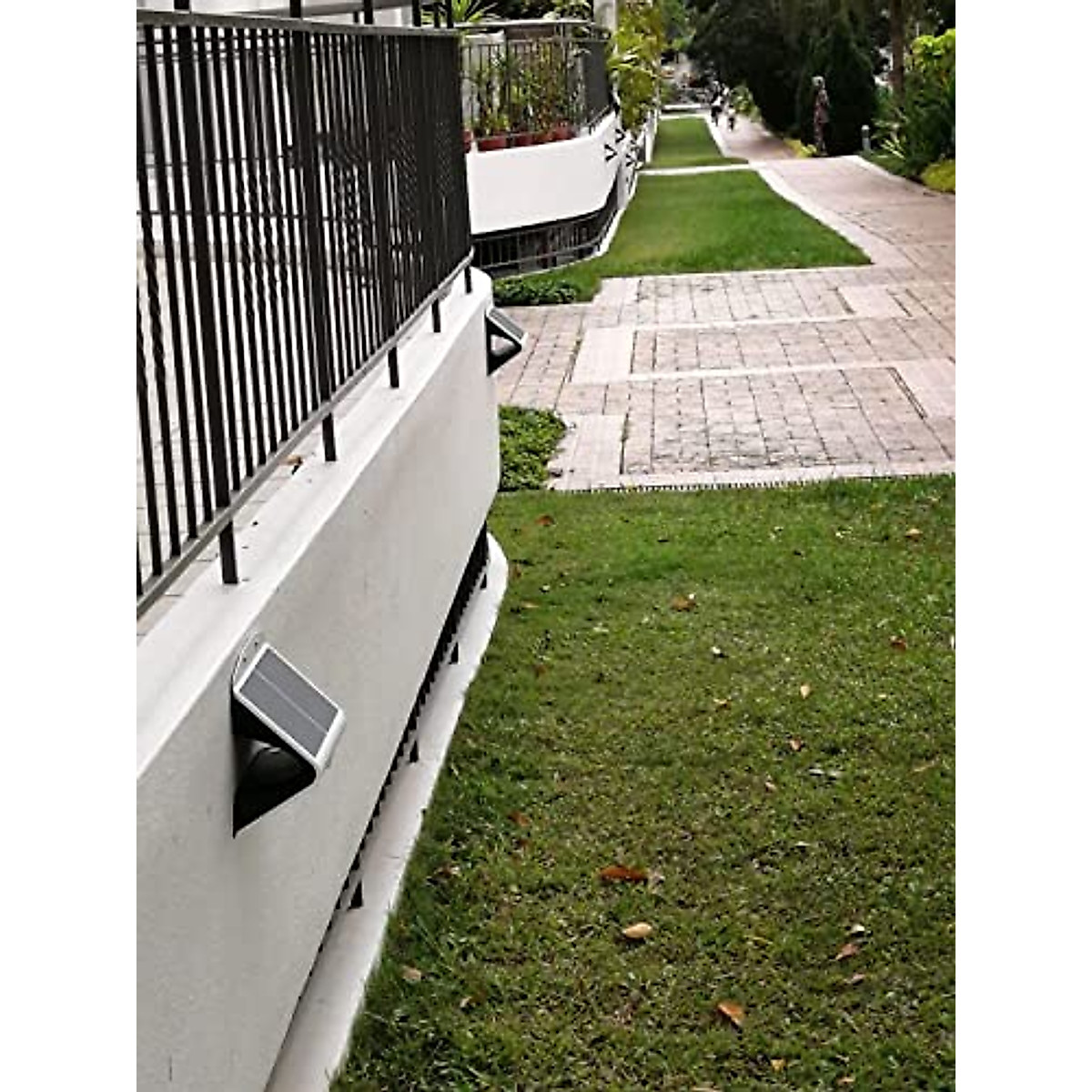 EEZ RV Products Solar Motion Sensor LED Light 4W 500LM Color 4000K Bright Whitefor RV Porch & Back Yard Security, Butterfly Style IP65 Waterproof (Black)