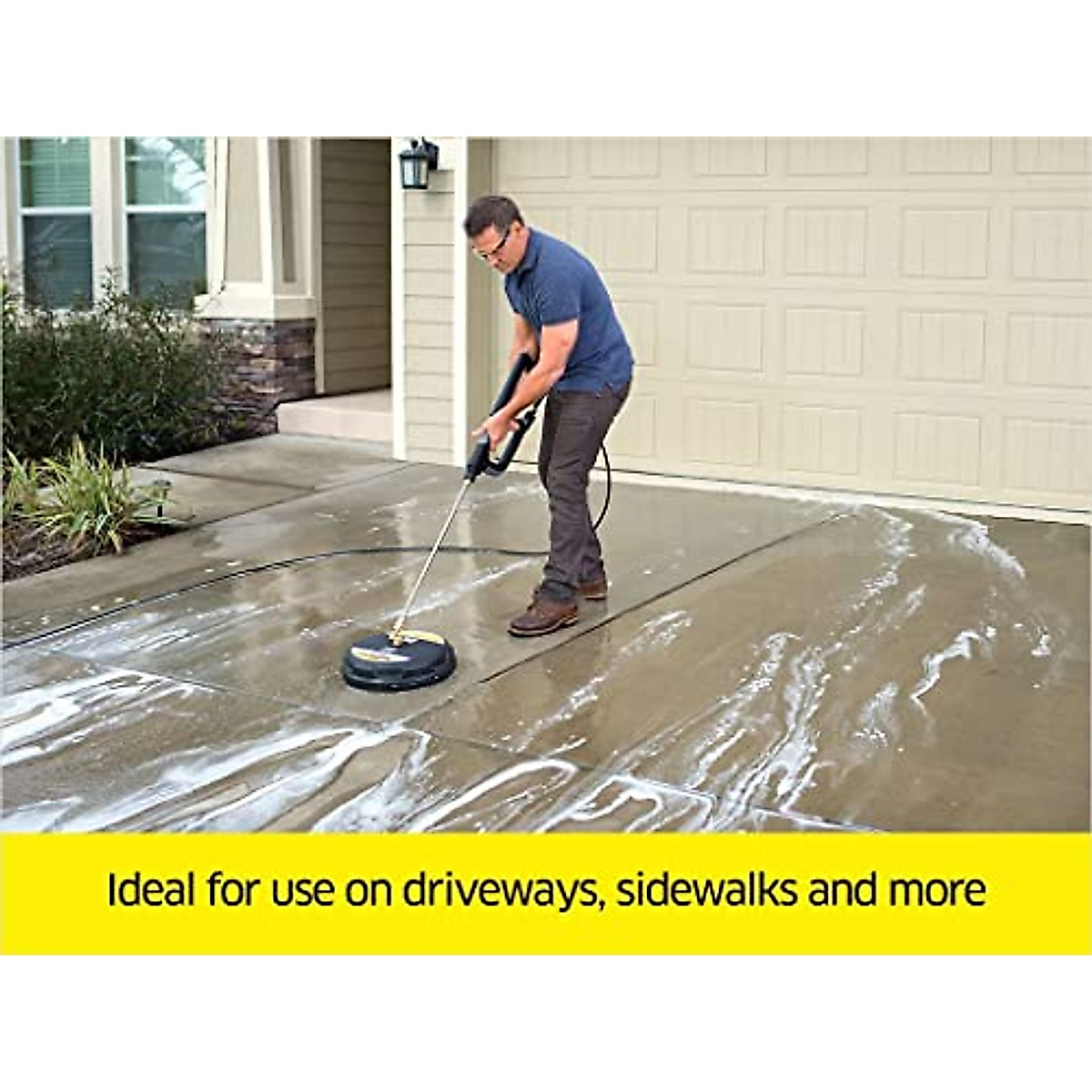 Karcher Universal 15" Pressure Washer Surface Cleaner Attachment, Power Washer Accessory - 1/4" Quick-Connect, 3200 PSI