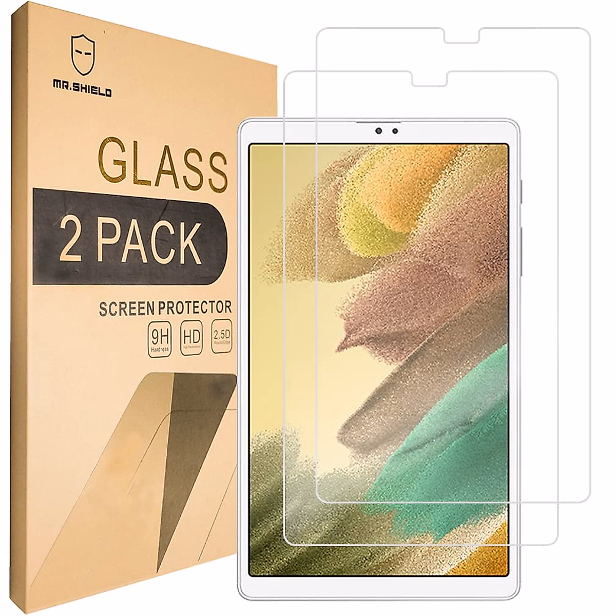 Mr.Shield [2-PACK] Designed For Samsung Galaxy Tab A7 Lite [Tempered Glass][Japan Glass with 9H Hardness] Screen Protector with Lifetime Replacement