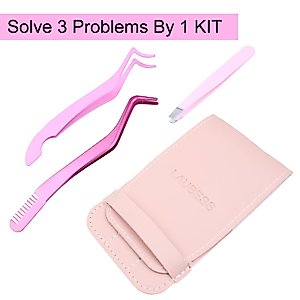 Lash Applicator Tool 3 Pcs Lash Cluster Applicator Tool Lash Tweezers for Eyelash Clusters False Eyelash Tool Applicator Eyelash Tweezers for Extensions Cluster Lash Tweezers Set