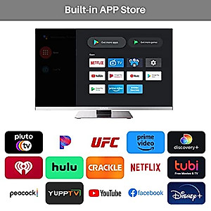 SYLVOX RV TV, 22 inches 12/24V TV for RV 1080P Full HD Smart TV, Built-in APP Store, Support WiFi Bluetooth, Small Android TV for Car Home Camper Truck Boat(Limo Series, 2023)