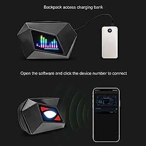 KIMISS LED Knight Backpack, Universal LED Display Backpack with APP Control Waterproof Adjustable Shoulder Strap USB 5V Travel Bag