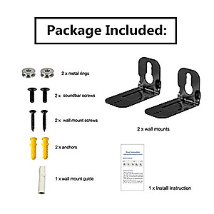 Wall Mount Bracket for Samsung Sound bar HW-S801B HW-S800B HW-B550 HW-Q990B HW-B450 HW-Q800B HW-Q600A HW-A650 HW-A550 HW-A450 HW-Q900A HW-Q950A HW-S60A HW-S61A HW-Q700A HW-Q800A HW-Q950T HW-Q900T