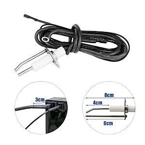 Grisun Fire Pit Igniter - Push Button Ignition Kit for Fire Pit Gas Burner, 2 Outlet with igniter Leads and Ground Wire, Durable Button