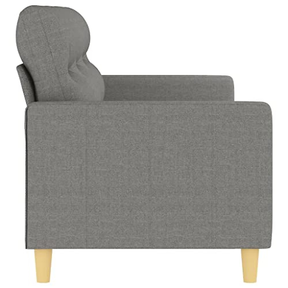 vidaXL 3-Seater Sofa Dark Gray 70.9" Fabric