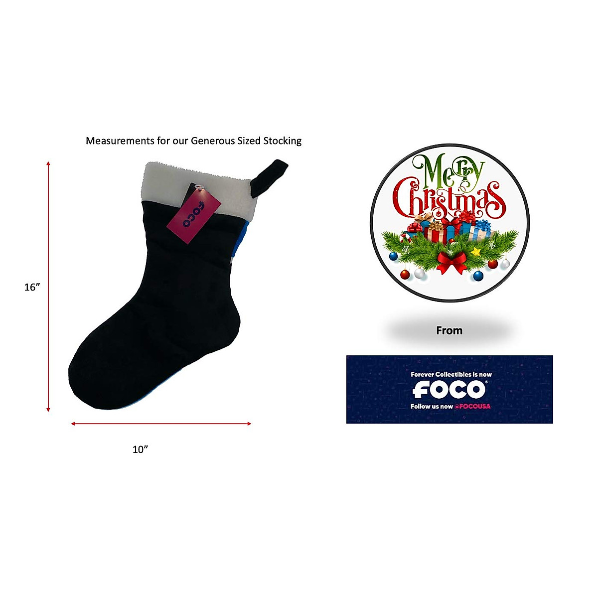 FOCO NASCAR Christmas Stocking - Limited Edition Holiday Stocking - Represent Racing with Officially Licensed NASCAR Holiday Fan Gear (#11 Denny Hamlin)