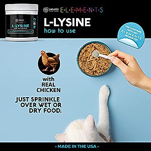 Original Extra Strength L-Lysine Powder for Cats and Dogs -Improved Immune Response, Respiratory Health, and Eye Function. All Natural Chicken for Flavor. Extra Large 125 Grams.