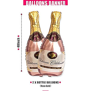 PartyForever Rose Gold Dirty 30 Balloon Birthday Decorations for Her Dirty Thirty 30th BDay Supplies for Women