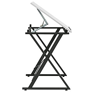 Studio Designs Modern Axiom Artists Drawing Table - Charcoal and White