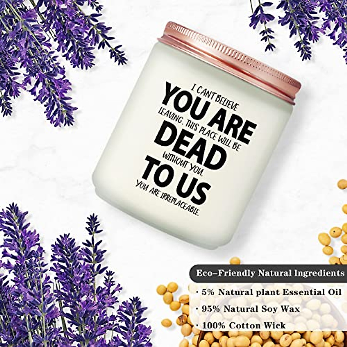 Maybeone Going Away Gifts for Coworkers - Lavender Scented Candle Gifts - Farewell Gifts, Leaving Job Gifts for Women Coworker, Boss - Goodbye Gifts for Colleagues, Men, Women, Friends