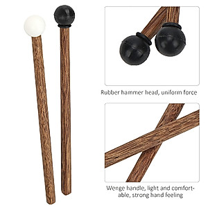 4pcs 16.5cm Percussion Mallets Steel Tongue Drum Mallet Soft Rubber Head Percussion Instrument Parts