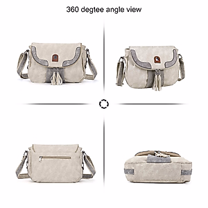 L&H Women's Crossbody Handbags Crossbody Bags for Women Purse Shoulder Bag Faux Leather Messenger Bag