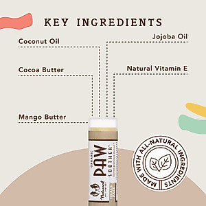 Natural Dog Company Paw Soother Balm, Travel Stick, 0.15 oz, Dog Paw Cream and Lotion, Moisturizes & Soothes Irritated Paws & Elbows, Protects from Cracks & Wounds