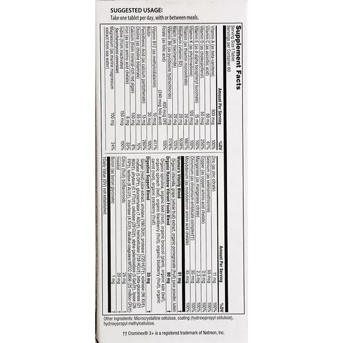 Rainbow Light Womens One High-Potency Daily Multivitamin, Womens Multivitamin Provides High-Potency Immune Support, With Vitamin C, Biotin and Ashwagandha, Vegetarian, 60 Count