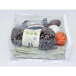 8-Pack Heavy Duty Vinyl Zippered Closet Square Storage Bags (Clear) for Sweaters, Blankets, Arts & Crafts, Toys and Much More! (9" x 11" x 5") 2.1 Gallon