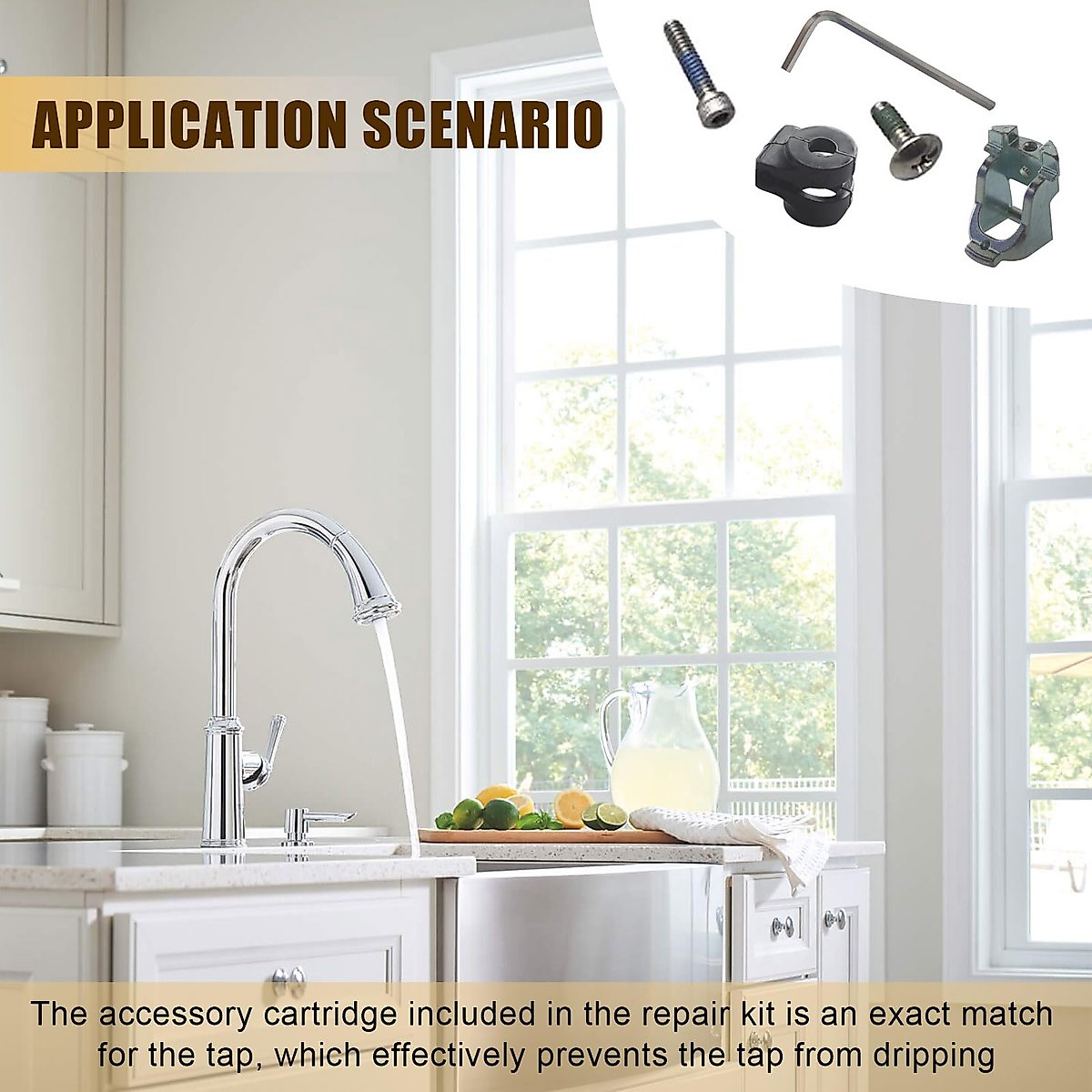for Moen 100429 Single Handle Faucet Adapter Kit - Single Handle Adapter for Kitchen Sink Faucets (Compatible with Moen 7400 Series & Most 1-Handle Models) 2 Pack