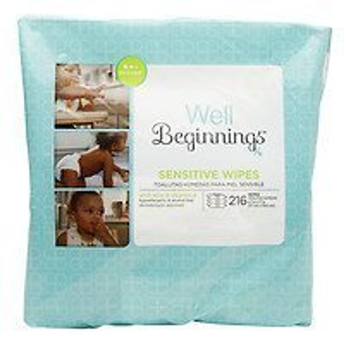Well Beginnings Wipes Refill Sensitive, 216 ea