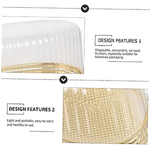 LALAFINA 10pcs Packing Cake Box Fruit Trays Disposable Serving Tray Clear Plastic Containers Clear Cake Container Mini Cupcake Boxes Cake Display Storage Box Pies Cake Box Portable Cake Box