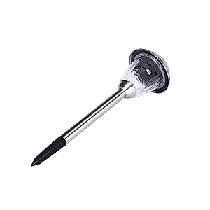 voona Solar LED Outdoor Lights 8-Pack Stainless Steel Pathway Landscape Lights for Outdoor Path Patio Yard Deck Driveway and Garden, (Silver)