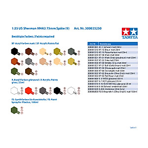 Tamiya Models M4A3 Sherman Model Kit