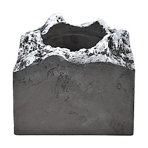 Xoten Concrete Tabletop Fire Pit, Snow Mountain,Indoor & Outdoor Fire Pit Bowl, Ethanol Fire Pit, Small Balcony Table Top Fire Bowl, Patio Firepit, Mini Fireplace, Tabletop Fireplace