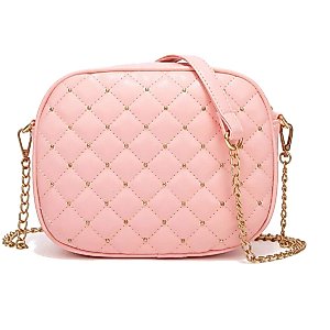H HANBELLA - A FASHION TRENDY COLLECTION. FOREVER. - Small Pink Crossbody Purse and Handbags for women and Teens - Cute Shoulder Messenger Bags Satchels with Gold Chain for Ladies and Girls