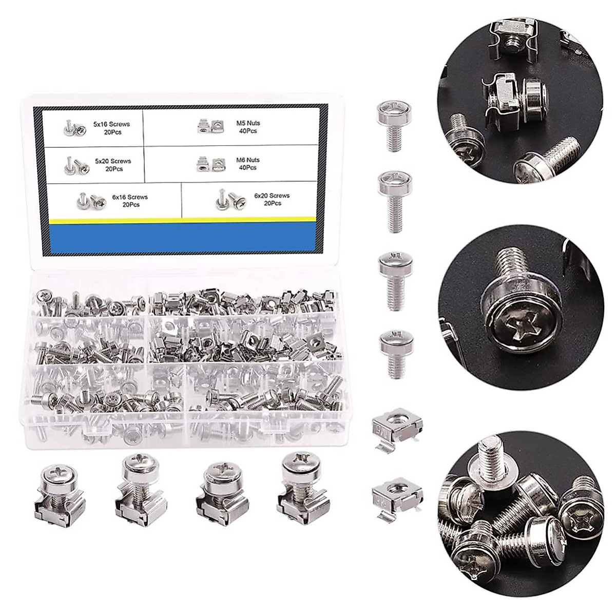 SOLUSTRE 1 Set Screw Set Nuts Screws Stud Carbon Steel Rack