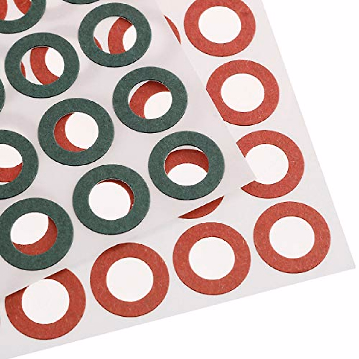 E-outstanding 18650 Battery Insulator Gasket 100PCS 18650 Lithium Battery Insulator Rings Hollow Paper Pad Electrical Insulation Ring Adhesive Cardboard Sticker Red and Green