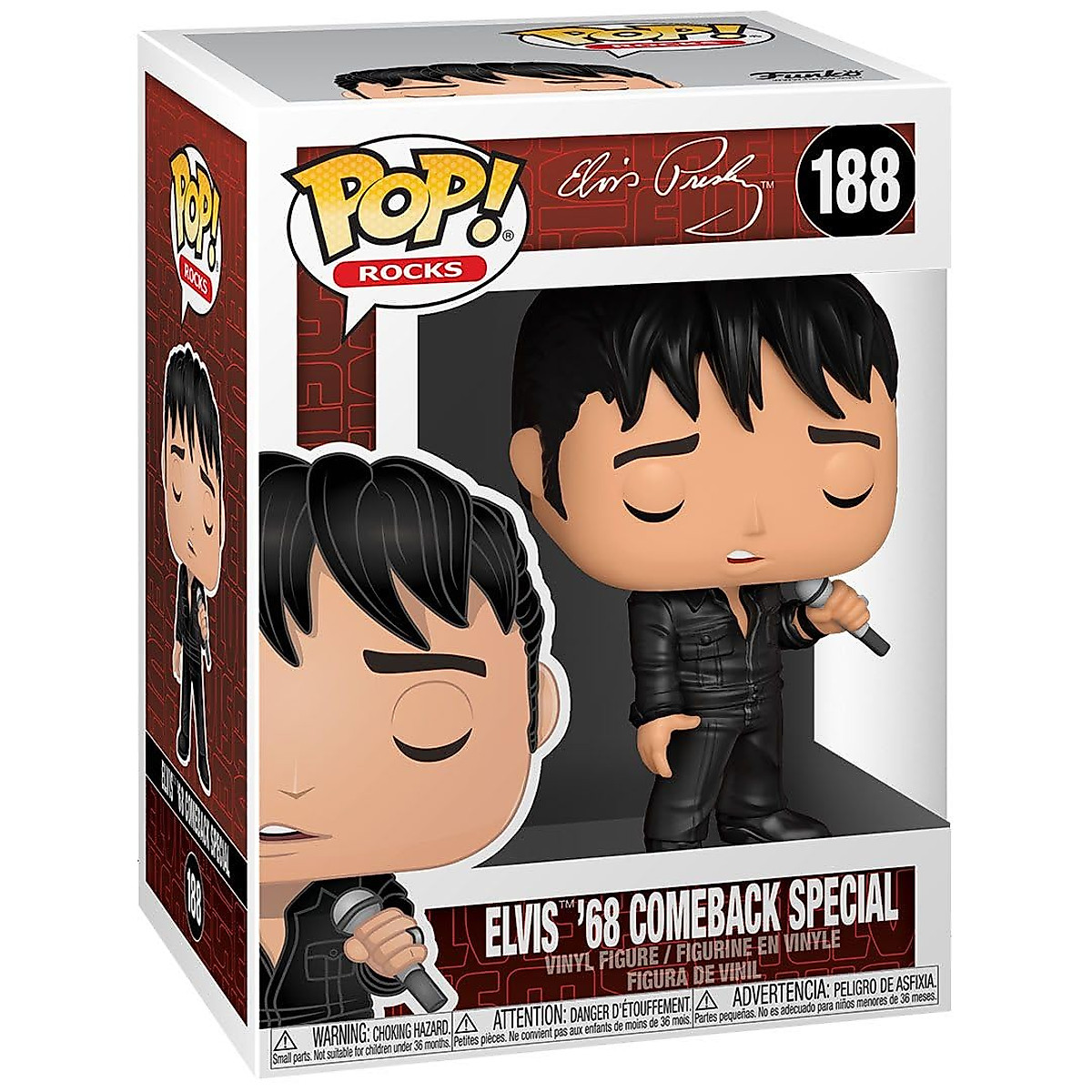 POP Elvis - '68 Comeback Special Funko Pop! Vinyl Figure (Bundled with Compatible Pop Box Protector Case), Multicolored, 3.75 inches