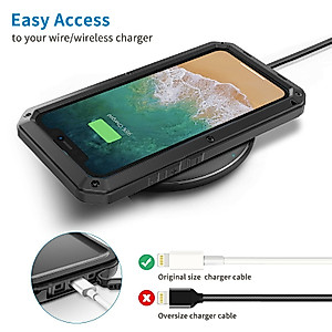 Marrkey for iPhone 13 Pro Max Case,360 Full Body Protective Cover Heavy Duty Shockproof Tough Armour Aluminum Metal Case with Silicone Built-in Screen Protector for iPhone 13 Pro Max 6.7" - Black