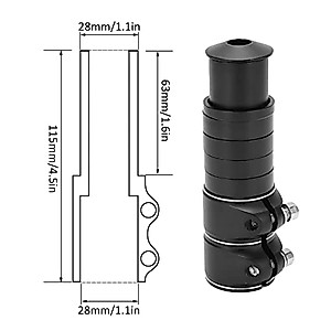 Cosiki Mountain Bike Stem Extender, Portable High Strength Durable Reliable Bike Accessories with Hex Wrench for Mountain Bikes Road Bikes