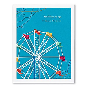 Compendium Positively Green 4-Pack of Birthday Cards - Forever Young, 4.25 in x 5.38 in, 4 Pieces