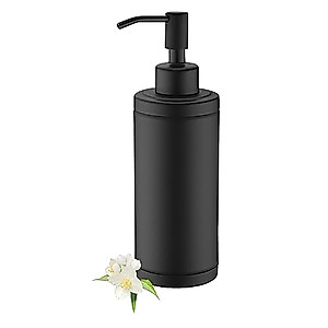 Black Soap Dispenser with Pump, Kmeino Stainless Steel Countertop Soap Dispenser Black Bottle 10 Oz, 300 ML Liquid Bottle for Kitchen Bathroom Hand Dish Lotion Dispenser