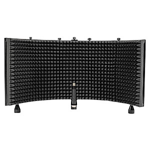 Rockville Recording Studio Microphone Isolation Shield + Heavy Duty Tripod Stand