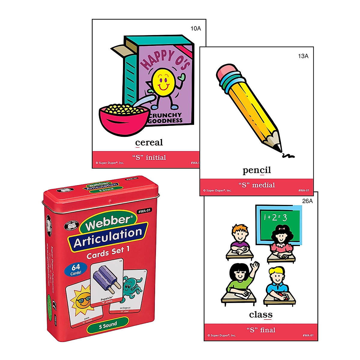 Super Duper Publications | Articulation S Sound Fun Deck | Vocabulary and Language Development Flash Cards | Educational Learning Materials for Children