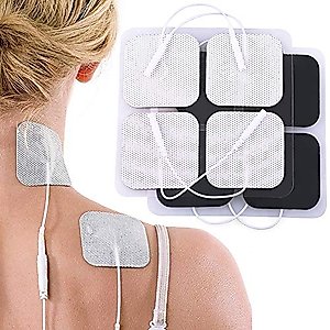 LotFancy TENS Unit Replacement Pads, 80Pcs 2" x 2" Adhesive Electrodes Pads for Muscle Stimulator Massager, Reusable Electrotherapy Pads