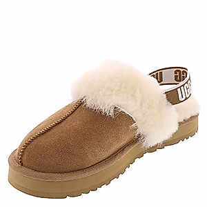 UGG Unisex-Child Funkette Slipper, Chestnut, 4