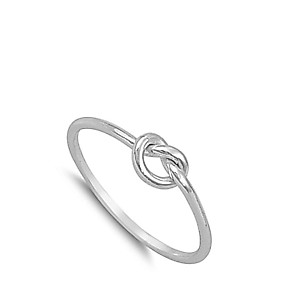 Infinity Knot Love Cute Ring New .925 Sterling Silver Band Size 9