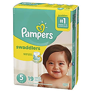 Pampers Pampers Swaddlers Diapers Size 5, 19 Count (Pack of 4)