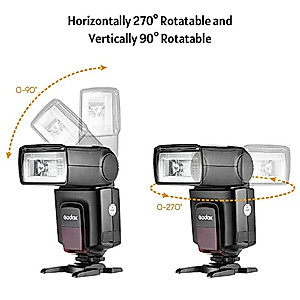 GODOX TT520ⅡUniversal On-Camera Flash Electronic Speedlite + AT-16 2.4G Wireless Trigger Transmitter Guide Number 33 S1 S2 Modes Replacement for Canon Nikon Pentax
