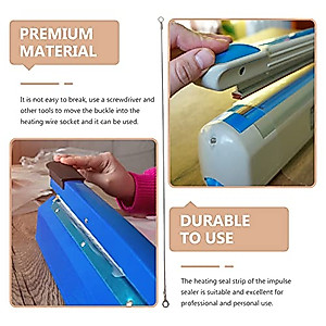 Heat Sealer Strips Sealer Replacement Element Grip 5 Pcs Heat Seal Strips Replacement Elements Impulse Sealer Heating Strips 200mm Machine Machine Heating Strip for Sealer