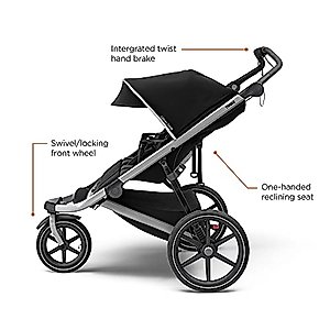 Thule Urban Glide 2 Jogging Stroller - Double Baby Stroller Perfect for Daily Strolling and Jogging - Features 5-Point Harness, Lightweight and Compact, Durable and Versatile Design for All Terrains
