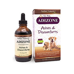 Amber NaturalZ - ADIZONE - Aches & Discomforts - for Dogz - 4 Ounce