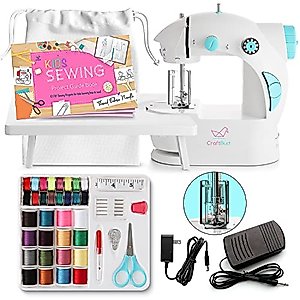 Mini Sewing Machine for Beginners Adult, 48-Piece Portable Sewing Machine, Dual Speed Small Sewing Machine, Adults and Kids Sewing Machine, Travel Beginner Sewing Machines with Sewing Kit and Book